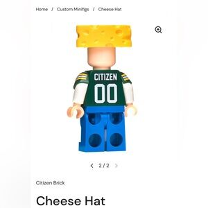 Lego | Toys | New Citizen Brick Cheese Hat Cheesehead Minifigure ...